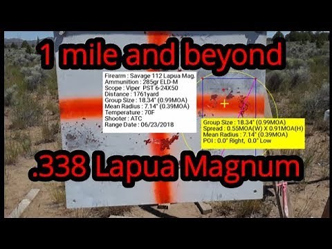 1 mile and beyond - 338 Lapua Magnum - 285gr loads for long range shooting