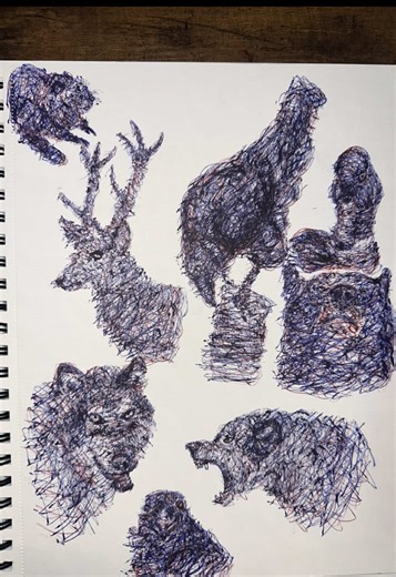 Abstract Wildlife Art: Creating with Both Hands