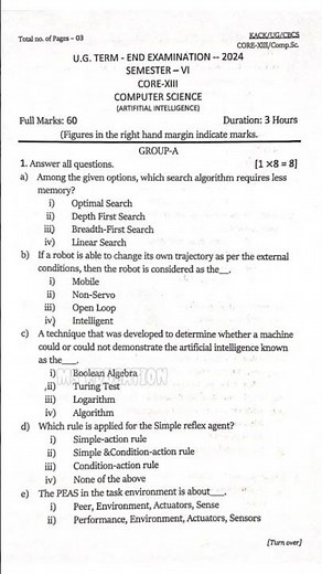 BSC Computer science VI Semester core:XIII 2k24