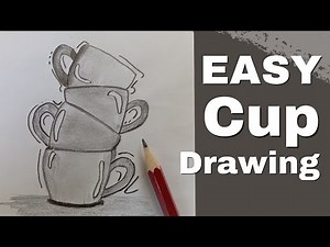 Easy Cup Drawing Tutorial | Pencil Sketch in 10 Minutes