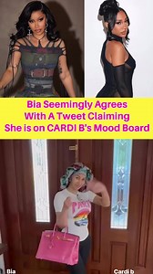Cardi B Responds to Bia (Nicki Minaj friend) seemingly agreeing with a tweet claiming she’s on Cardi b mood board #cardib #bia #hiphop | Thevoice4dapplreacts