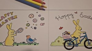 Printable Cute Easter Bunny Greeting Cards for Kids | Coloring Cards| Instant Download | Easter Activity for Children | DIY Fun Craft - Etsy Canada