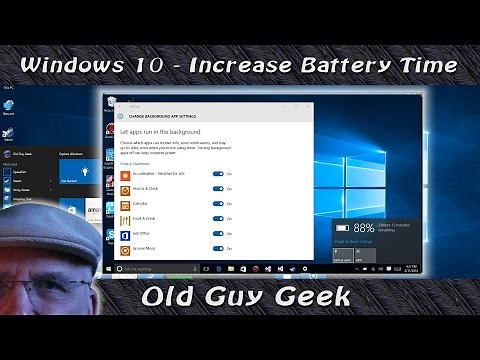 Windows 10 Tip - Turn off Background Apps to Save Battery Power