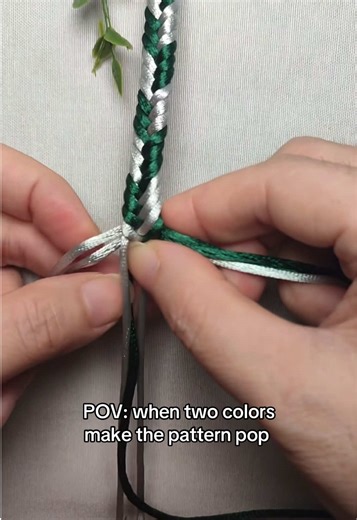 DIY A simple two-color macrame pattern that creates a clean braided look ✨ Easy to follow and perfect for bracelets, keychains, or necklace cords. Slow knots, satisfying results. #macrame #macrametutorial #knotutorial #diybracelet #macramepattern