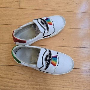 Gucci | Ace UFO Spaceship white leather sporty low-top sneakers | KIDS 11.5