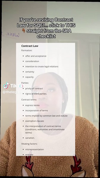 Effective Revision Strategies for SQE1 Contract Law