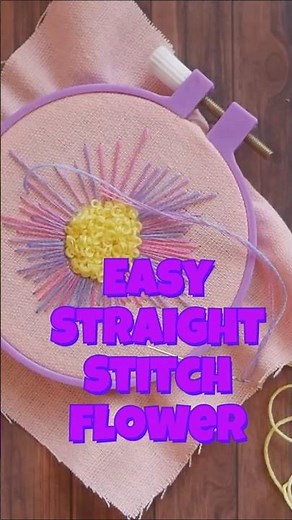 Straight Stitch Flowers: Easy Embroidery for Beginners
