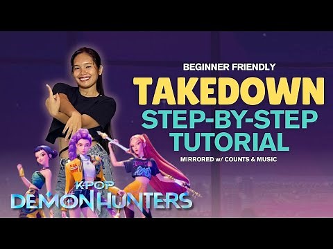 Huntrix - Takedown STEP BY STEP Dance Tutorial | K-Pop Demon Hunters | Easy to Follow