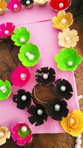 Best out of waste #beautifulcollections #eggcartoonflower#wastepaper#bestproduct