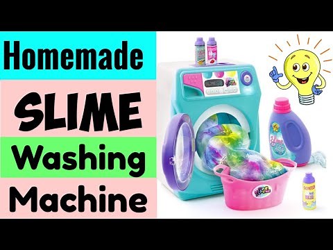 Diy Slime Washing Machine/How to make Slime Machine/Slime making/Diy Homemade Slime Washing Machine🌈