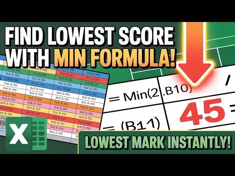 MIN Formula for Beginners / Excel formula & Shortcut