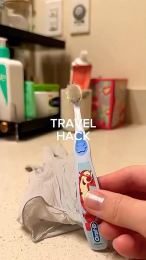 Easy way to pack your toothbrush and toothpaste