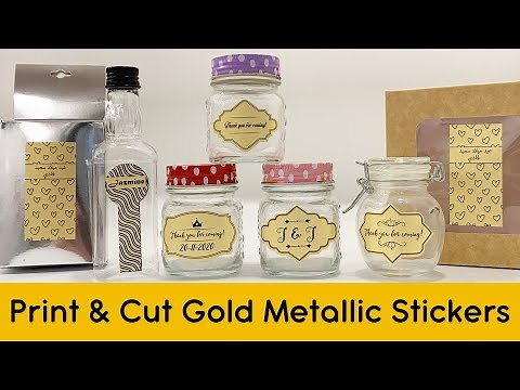 Custom Print and Cut Metallic Gold Labels