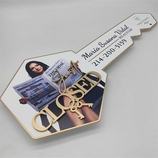 Personalized Realtor Sold Key Sign, Photo Prop, Closing Gift - Etsy