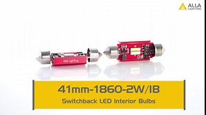 Alla Lighting Dual Color 578 212-2 LED Festoon Bulbs, White/Ice Blue Switchback CAN-bus 41MM Interior Map, Dome, Door, Trunk, Courtesy Lights