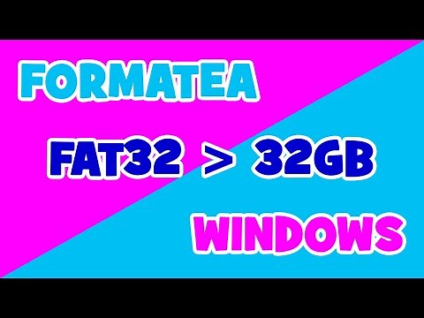 How to format drives larger than 32 GB using FAT32 in Windows.