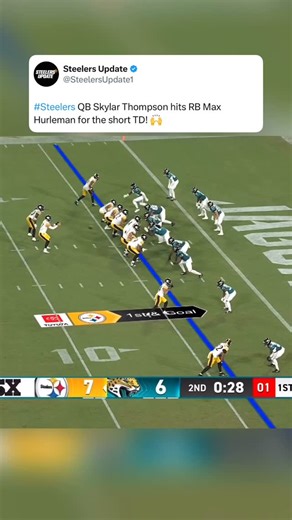 RB Max Hurleman makes the touchdown catch and celebrates with a backflip as the Steelers take the lead! 🔥🙌 - SeatGeek Code: STEELERSUPDATE Use code to get $20 off your first purchase! - #herewego #steelers #steelernation #nfl #steelersfootball #steelersupdate #benroethlisberger #discussion #tjwatt #bigben #dkmetcalf #aaronrodgers #miketomlin #pittsburgh #jalenramsey | Steelers Update