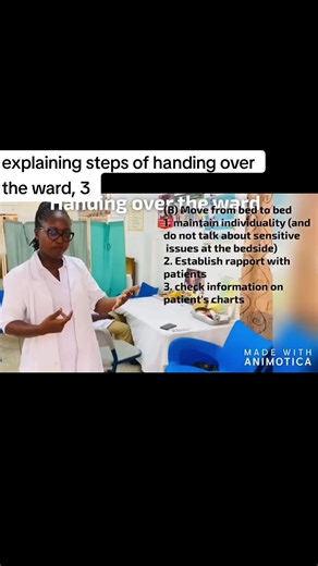 explaining steps of handing over the ward 3