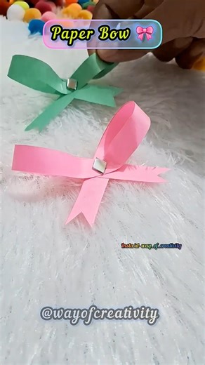 DIY Paper Bow | Easy Paper Bow #bow #papercraft #diybow #wayofcreativity #shorts
