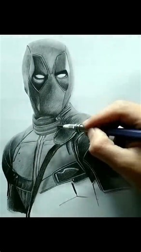 Deadpool realistic sketch ❣️ #timelapse #viral #shorts