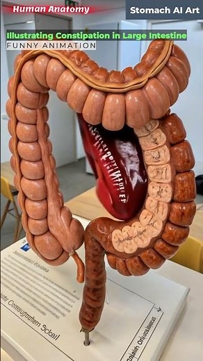 Illustration of Constipation Animation | Stomach AI Art | 07