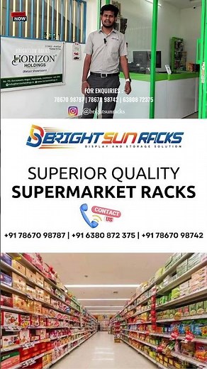 Customised Supermarket Racks for Retail Stores | Brightsun Racks