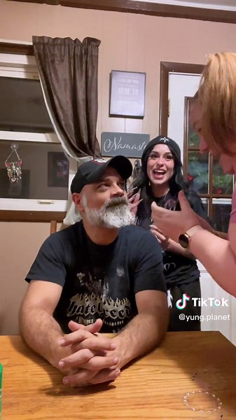 Blinging Dad's Beard: Hilarious Glitter Transformation
