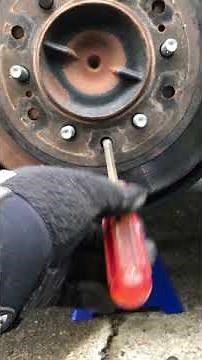 Removing rear brake rotors Toyota suv 4Runner parking brake adjuster