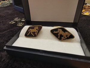 Horse Cufflinks Gold Color Black Vintage Retro Gifts for Men - Etsy Canada