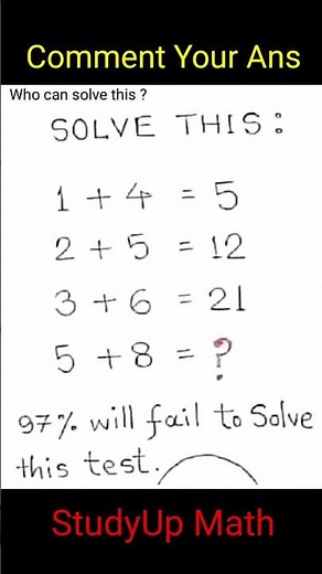 Who can Solve this?? math puzzle #shorts