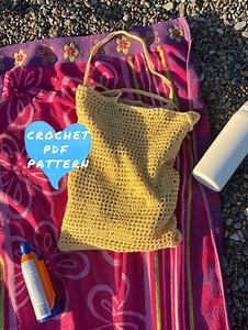 Bell Flower File Crochet Tote Muster | Sommermarkttasche (PDF)