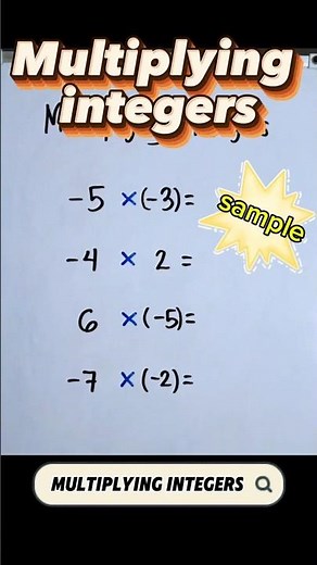 Multiplying Integers | Tutorial #integers #mathtutorials #mathematics #maths #math #mathstricks