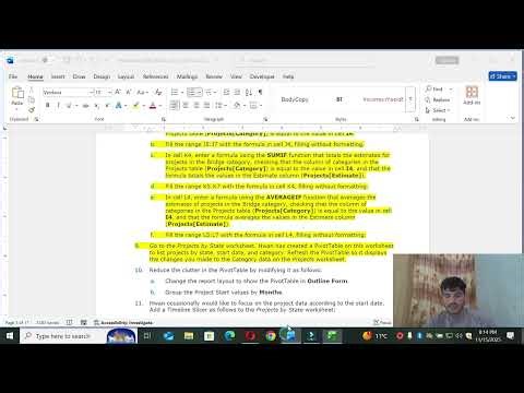 Excel Module 9-12 Sam Capstone Project 1a