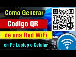 Como Generar Codigo QR de Wifi en Pc Laptop o celular android | crear codigo qr de red wifi