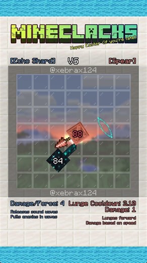 Echo Shard vs Spear #minecraft #satisfying #simulation #weaponball #gaming