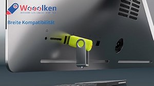 USB Stick 2GB 10 Stück, WOOOLKEN USB 2.0 Speicherstick Memory-Stick 10er Pack 2GB Pen Drives(schwarz)