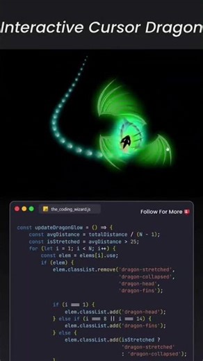 dragon cursor animation #animation #shortvideo #coding #programming #python #html