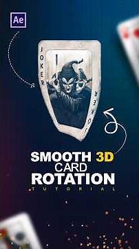 3D Card Rotation in After Effects 🔥 Easy Tutorial #Shorts
