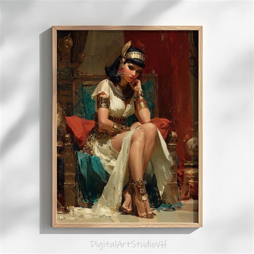 Cleopatra Portrait Print – Vintage Egyptian Queen Art (digital Download) - Etsy