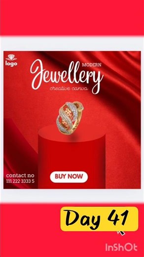 Day 41: Jewellery Poster Animation Design – Canva Tutorial | 365 Days Challenge