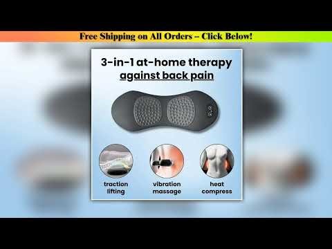 Emeka 3-in-1 Back Massager Heat Vibration for Back Pain Relief Herniated Disc Stretch Support