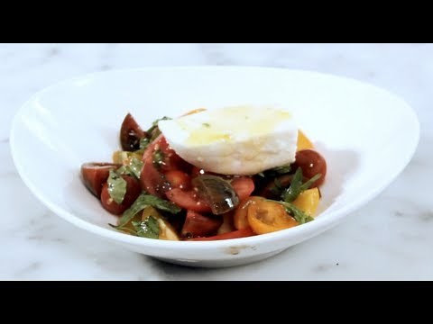 Mozza Tomato Salad Recipe - Simple Salad with Various Tomatoes & Fresh Mozzarella Cheese