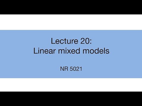 Topic 18.1: An introduction to linear mixed models