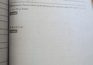 Question 6Find all subsets of the following sets. Also, separa... | Filo