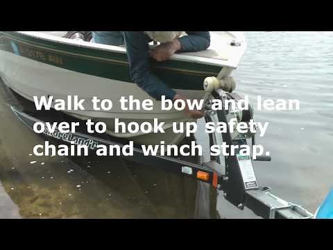 Boat loading tips for a 16' boat on a roller trailer by WillCFish Tips and Tricks.