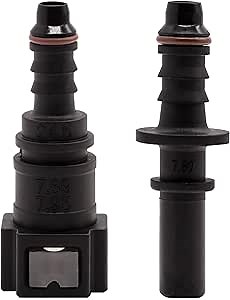 JA&MIU Fuel Line Hose Quick Release Connect - 7.89mm SAE 5/16 (8mm) Straight in Male&Female Nylon Push-On Quick Release Connector