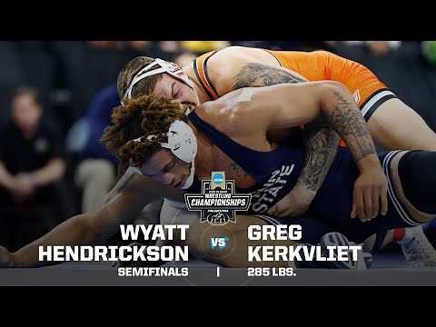Wyatt Hendrickson vs Greg Kirkvliet: 2025 NCAA wrestling semifinal (285 pounds)