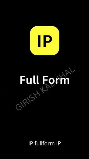 IP Full Form Simplified! #IP #InternetBasics #QuickKnowledge #girishkallihal #learnwithshorts