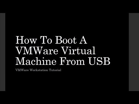 How To Boot Virtual Machine From USB Drive in VMWare Workstation Tutorial