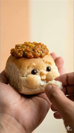 Pav Bhaji baby eats pav 🍞🫕 | cute ASMR #shorts #shorts #asmr #foodasmr #pavbhaji #satisfying